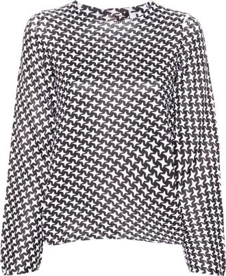 Comme Des Gar&ccedil;ons Femme, Tops, Multicolore, Taille: 40 FR Round Neck Long Sleeve Top