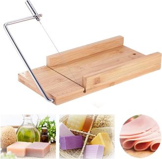 Generic Seifenschneider, Auswechselbarer Käseschneider mit Draht, Käsehobel mit Brett und Messgitter,Diy Craft Seifenherstellung für Handgemachte Seife, Kerze