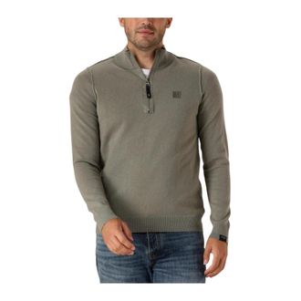 Butcher of Blue Gr&uuml;ner Halfzip Pullover f&uuml;r Herren - - Knitwear - Herren - Gr&uuml;n - S
