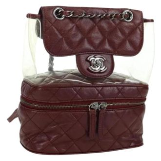 Chanel Pre-owned Vintage Lederrucksack - - Pre-owned - Damen - Rot - ONE SIZE