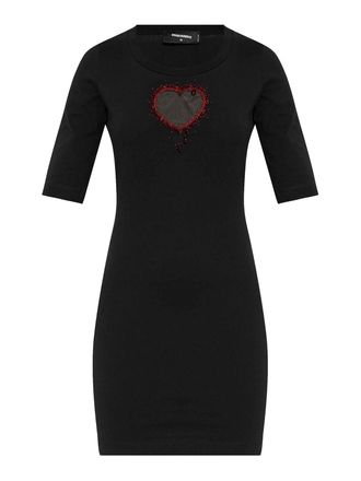 Dsquared2 Robe Au Genou - Noir