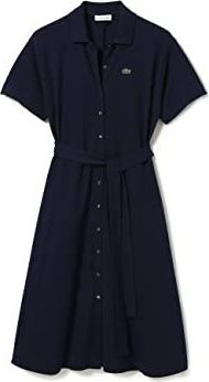 Lacoste Robe Femme, Navy Blue, 42