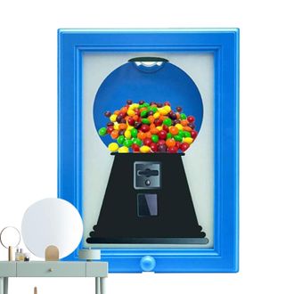 Generico S&uuml;&szlig;igkeitenrahmenspender, an der Wand montierter S&uuml;&szlig;igkeitenst&auml;nder f&uuml;r Zuhause und K&uuml;che, lustiger Spender f&uuml;r Snacks und Kaugummi f&uuml;r Urlaub, dekora