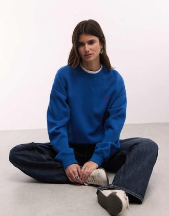 Polo Ralph Lauren sweat-shirt &agrave; logo icon bleu