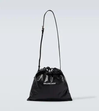 Balenciaga Sac &agrave; bandouli&egrave;re en cuir verni