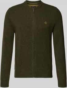Mc Neal Regular Fit Strickjacke aus reiner Wolle mit Logo-Stickerei