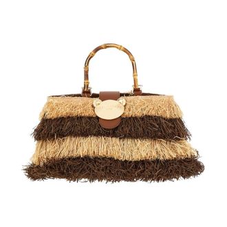 Rue Madam Femme, Sacs, Brun, Taille: ONE Size Riad Fringes Bucket Bag