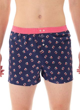 MC Alson Herren Boxershorts blau Baumwolle gemustert