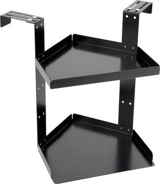 Generico B&uuml;cherregal f&uuml;r das B&uuml;ro, Organizer f&uuml;r Regal, mit 2 Ebenen, Organizer f&uuml;r Arbeitsplatte mit verstellbarer H&ouml;he und Haken, f&uuml;r Badezimmer, B&uuml;ro, K&uuml;che