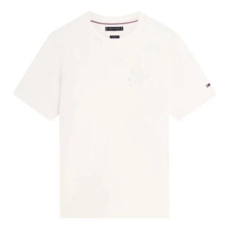 Tommy Hilfiger Homme, Tops, Blanc, Taille: XL Script Light Interlock Tee