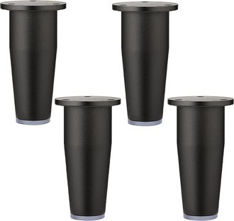 Generic Runde Aluminium-Schrankf&uuml;&szlig;e (8/10 cm) M&ouml;belf&uuml;&szlig;e Inkl Schrauben - Einfache Montage Kommodenf&uuml;&szlig;e Tischbeine F&uuml;r Bett Sofa, Schreibtisch, Schuhschrank(Sc