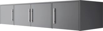 Mirjan24 Schrankaufsatz Bado 4D, Schrankaufsatz der Serie Bado, mit 4 Türen, Farbauswahl (Graphit)