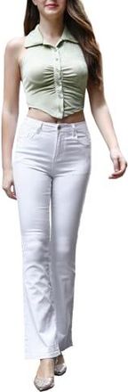 SEXY WOMAN Jean Cabana pour Femme avec Poches (XL, Af080 Blanc)