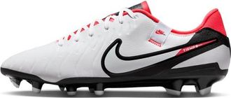 Nike Nike Homme Legend 10 Academy FG/MG Chaussure de Football, Blanc Noir Cramoisi Vif, 45 EU
