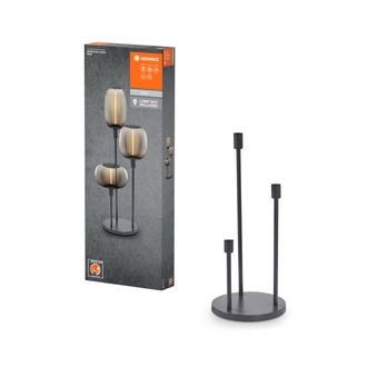 Ledvance Ledvance Dekorative Stehleuchte mit 3x E27-Fassung, drei Ständer (Höhe 36cm, 59cm und 78cm), Dunkelgrau, mit 1.8m Stromkabel, perfekt passende OSRAM 1