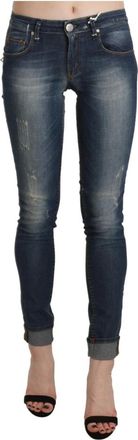 Acht Acht, Femme, Jeans, Bleu, Taille: W26 Pantalon en denim court skinny taille basse