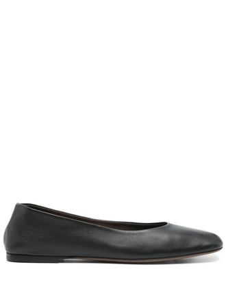 The Row ballerines en cuir - Noir