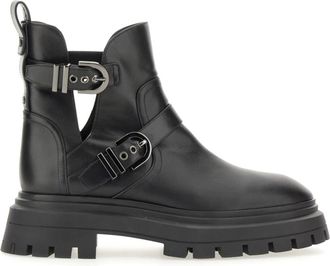 Stuart Weitzman Femme, Chaussures, Noir, Taille: 38 1/2 EU Maverick Bedford Moto Bootie