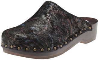 Berkemann Unisex Natur-Toeffler Holzschuh, Gold/Glamour-Flowers, 39.5 EU