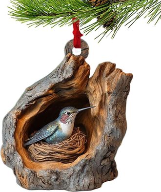 Generic Christbaumschmuck - Lochtier-Anh&auml;nger | Flache 2D-Acryl-Figur f&uuml;r Urlaub, Zuhause, Party, saisonale Pr&auml;sentation, Bauernhaus-Gartenliebhaber-Dekoratio