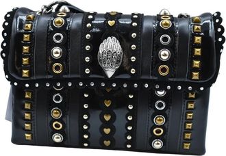 Kurt Geiger Hobo Bags - Statement Black Handbag With Edgy Gold - Gr. unisize - in Schwarz - f&uuml;r Damen