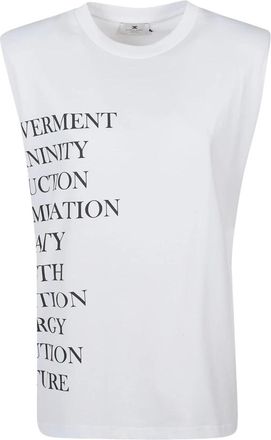 Elisabetta Franchi Femme, Tops, Blanc, Taille: 36 FR Maglia