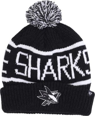 47 Brand Homme, Accessoires, Noir, Taille: ONE Size Bonnet dhiver c&ocirc;tel&eacute; avec revers et pompon