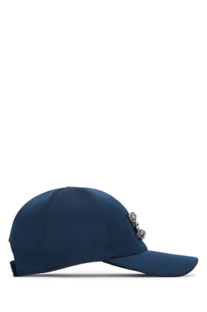 Roger Vivier Womens Rv Flowers Strass Pearl Broche Blu Navy Cappelli E Fasce Per Capelli Hat