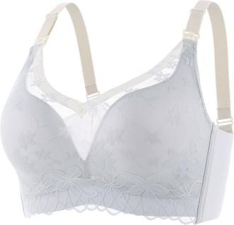 Generic Soutien-gorge de maternit&eacute; solide &agrave; bouton ouvert pour femme - Pour lallaitement - Confortable - Fin - 2026, bleu, 66