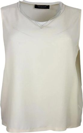Fabiana Filippi Femme, Tops, Jaune, Taille: 38 FR Top col en V