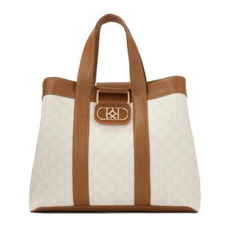 Kazar Zweifarbige Handtasche mit Handgriffen - - Bags - Damen - Wei&szlig; - ONE SIZE