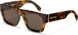 Palm Angels unisex, Accessoires, Brun, Taille: 54 MM Pixley Lunettes de soleil