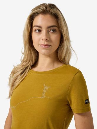 super.natural Print-Shirt Merino T-Shirt W GIPFELGL&Uuml;CK TEE w&auml;rmender Merino-Materialmix