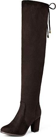 Dream Pairs Bottes au-Dessus du Genou pour Femmes Classique Cuissardes Elégantes et Pratique Bottes Tendance,Size 38.5,Brun,HIGHLEG