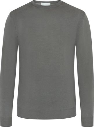 FILIPPO DE LAURENTIIS Leichter Rundhals-Pullover aus Super 120 Merinowolle in