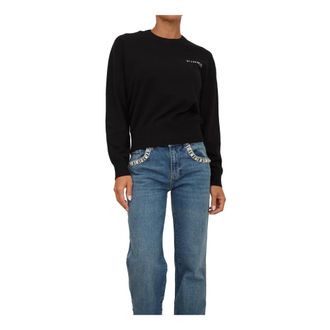 Pinko Pinko, Femme, Pulls, Noir, Taille: 36 FR Pull en Laine et Cachemire Noir