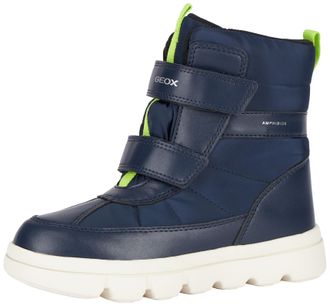Geox B WILLABOOM Boy B AB Ankle Boot, Navy/Lime, 21 EU