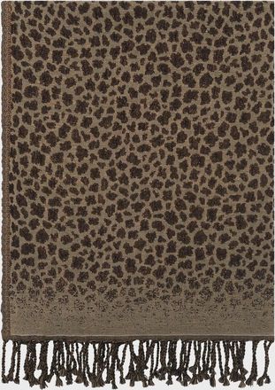 Gerard Darel Echarpe léopard et lurex en laine - ROXANNA - Gris moyen