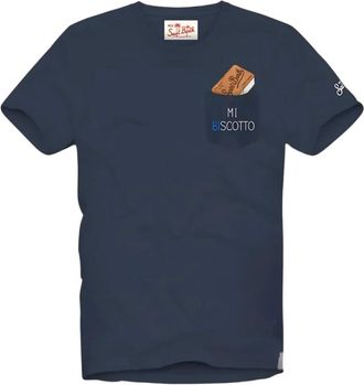 MC2 Saint Barth Homme, Tops, Bleu, Taille: XL Cookie Bi Scotto T-shirt