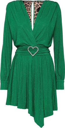 Philipp Plein Femme, Robes, Vert, Taille: 42 FR Robe D&eacute;collet&eacute;e en V