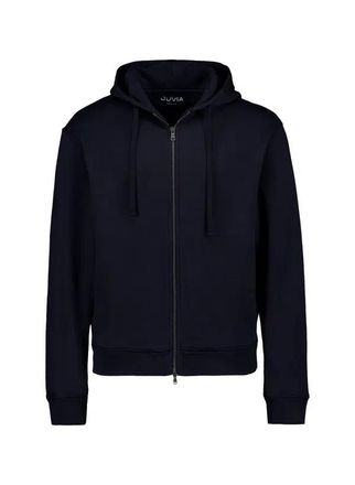 Juvia Herren Sweatjacke blau Baumwolle unifarben