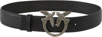 Pinko Pinko, Femme, Accessoires, Noir, Taille: ONE Size Ceinture en cuir avec d&eacute;tails de boucle