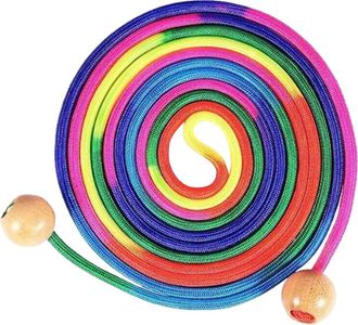 Generico Langes Springseil, 4 m langes Springseil mit Holzgriff, lustiges Multiplayer-Ausr&uuml;stungsset, Schulaktivit&auml;ten, Sportspielzeug, verstellbar