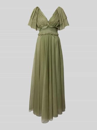 Lace & Beads Abendkleid mit Smok-Details