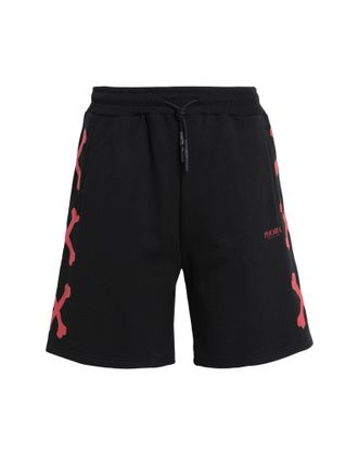 Phobia Archive BLACK SHORTS WITH RED CROSS BONES