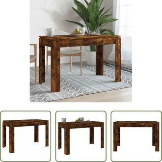 vidaXL vidaXL Minimalistischer Tisch - Esstisch R&auml;uchereiche 120x60x76 cm Holzwerkstoff