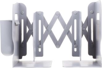 BESPORTBLE TOVINANNA Verstellbare Buchst&uuml;tze mit Integriertem Stifthalter Faltbares Graues Aufbewahrungsregal f&uuml;r Schreibtisch f&uuml;r Zuhause B&uuml;ro Schule und Biblio