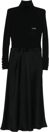 Elisabetta Franchi Knielanges Kleid - Schwarz