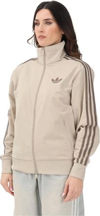 adidas Femme, Sweatshirts et sweats &agrave; capuche, Beige, Taille: 34 FR Firebird Track Top Loose