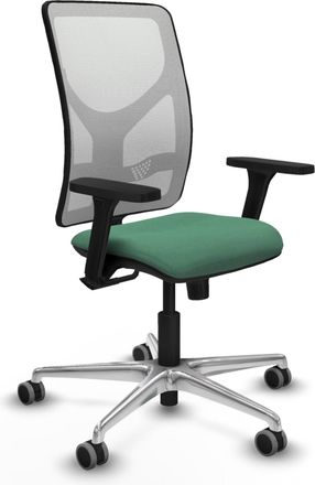 Piqueras y Crespo Gr&uuml;ner Schreibtischstuhl mit 3D-Armlehnen, h&ouml;henverstellbare Lendenwirbelst&uuml;tze, ausgestattet mit 3 Positionen und Schneidschaum, Wei&szlig;/Smaragdgr&uuml;n